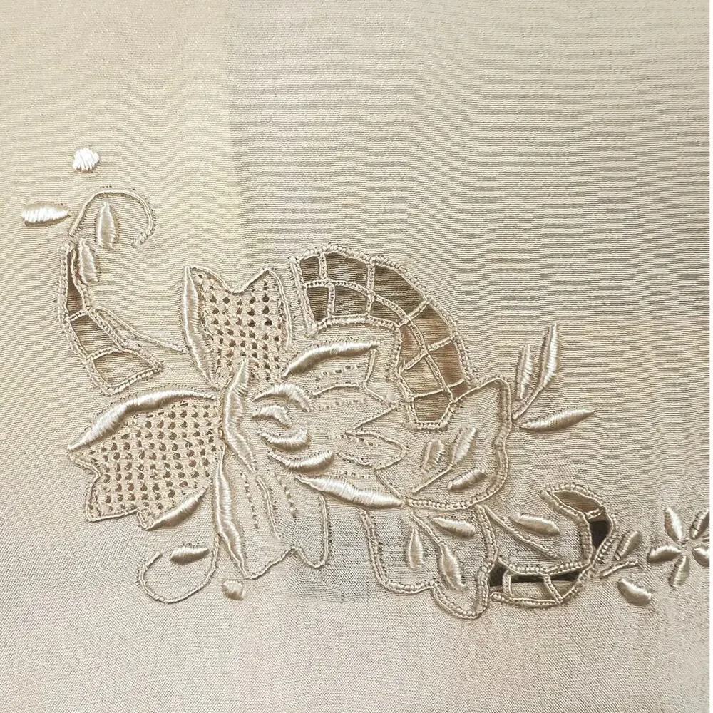 Red Peacock | Tops | Vintage Red Peacock Silk Hand Embroidered Cream ...